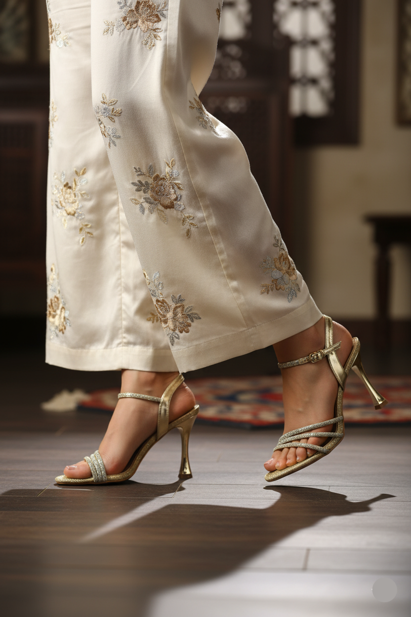 Party Wear Sandal IP2027-Golden – Insignia PK