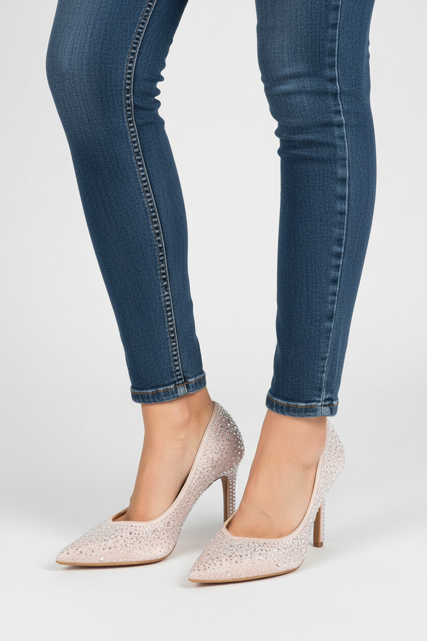 Party Wear Court Shoes IP5021-Beige – Insignia PK